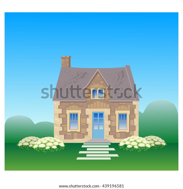 Old English Stone House Colorful Set Stock Vector (Royalty Free ... Old English Stone House Colorful Set Stock Vector (Royalty Free ...