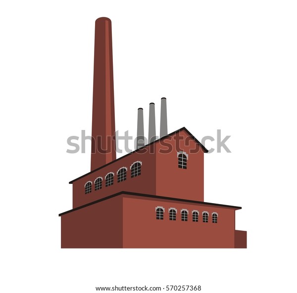 Old Factory Vector Illustration Stock Vector (Royalty Free) 570257368