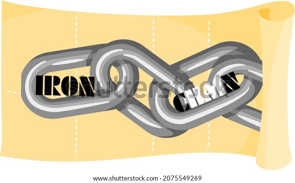 Old Fashioned Iron Chain Concept Illustration Stock Vector (Royalty ...