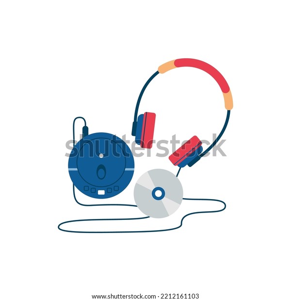 Old Fashioned Portable Music Player Cd Stock Vector (Royalty Free ...