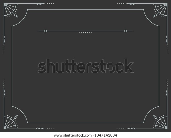 Old Fashioned Vintage Text Frame Certificate Stock Vector (Royalty Free ...