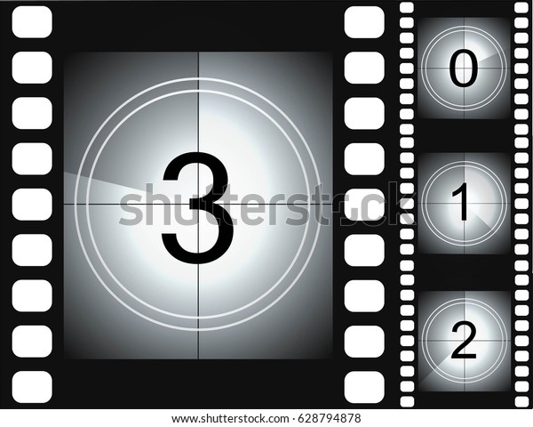 Old Film Movie Countdown Frame Vintage Stock Vector (Royalty Free ...