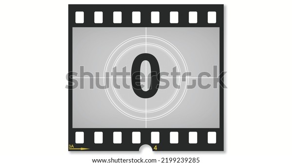 Old Film Movie Timer Count Number Stock Vector (Royalty Free ...