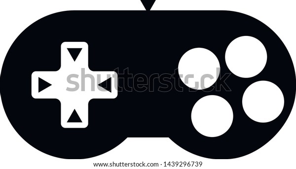 Old Gamepad Icon Black V1 Stock Vector (Royalty Free) 1439296739 ...