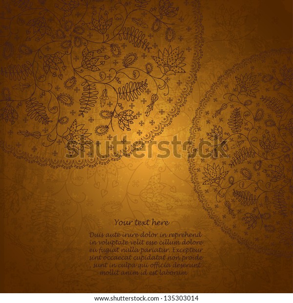 Old Gold Background Vintage Style Stock Vector (Royalty Free) 135303014 ...