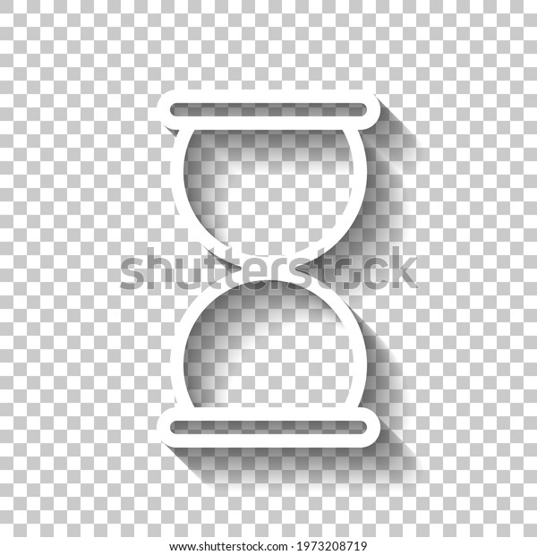 Old Hourglass Simple Wait Icon White Stock Vector (Royalty Free ...