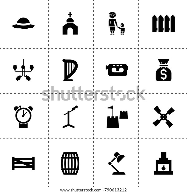 Old Icons Vector Collection Filled Old Stock Vector (Royalty Free ...