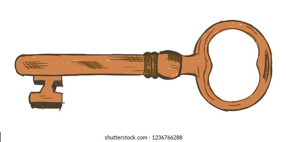 Old Key Hand Drawn Illustration Vector: Vector có sẵn (miễn phí bản ...
