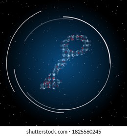 Old Key Symbol Filled White Dots Stock Vector (Royalty Free) 1825560245 ...