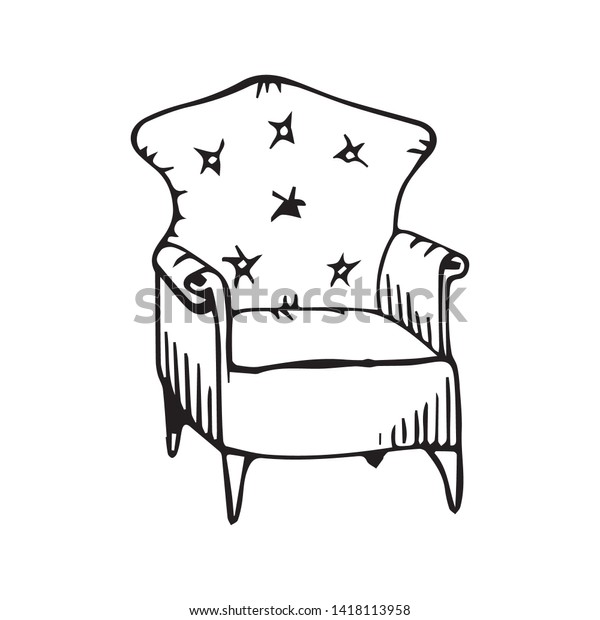 Old Leather Chair Vector Sketch Stock Vector (Royalty Free) 1418113958 ...
