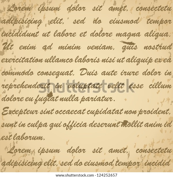 Old Letter Background Stock Vector (Royalty Free) 124252657 | Shutterstock