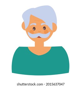 Old Man Avatar Icon Flat Vector Stock Vector (Royalty Free) 2015637047 ...