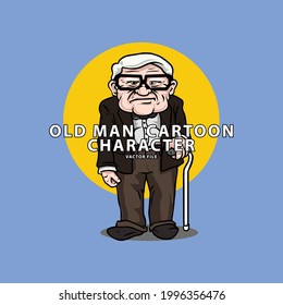 Old Man Cartoon Character Vector Design Stock Vector (Royalty Free ...