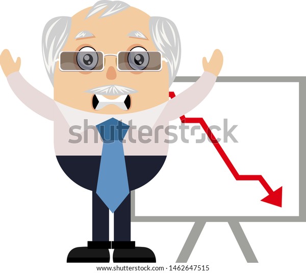 Old Man Dropping Stacks Illustration Vector Stock Vector (Royalty Free ...