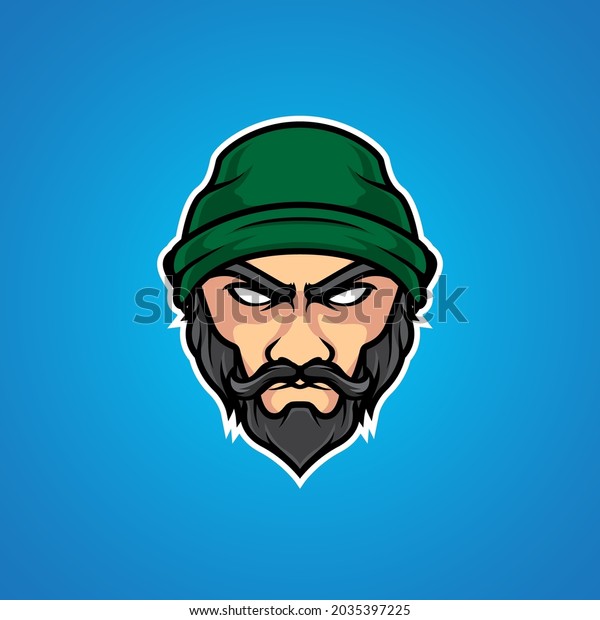 Old Man E Sport Mascot Logo Stock Vector (Royalty Free) 2035397225 ...