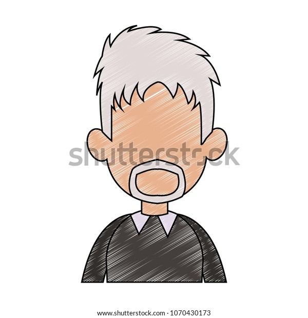 Old Man Faceless Profile Scribble Stock Vector (Royalty Free ...