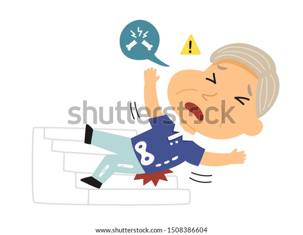 Old Man Falling Accident Cartoon Character Stock Vector (Royalty Free ...