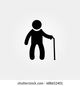 Old Man Icon Vector Sign Symbol Stock Vector (Royalty Free) 688652401 ...