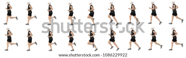 Old Man Jogging Running Animation Sprite Stock Vector (Royalty Free ...