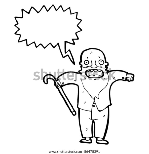 Old Man Shouting Cartoon Stock Vector (Royalty Free) 86478391 ...