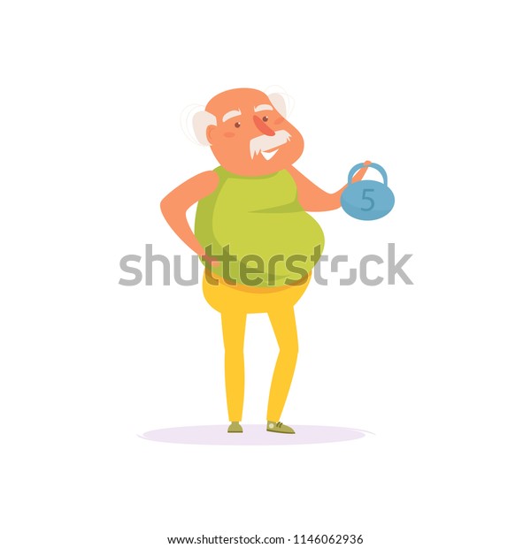 Old Man Sport Vector Cartoon Isolated Stock Vector (Royalty Free ...