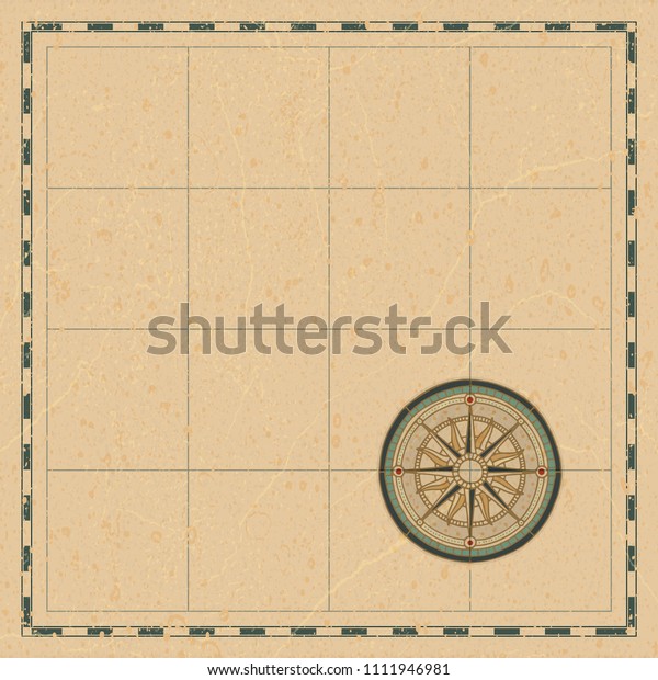 Old Map Wind Rose Compass Vintage Stock Vector (Royalty Free ...