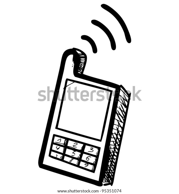 Old Mobile Phone Icon Stock Vector (Royalty Free) 95351074 | Shutterstock