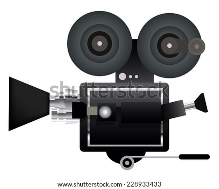 Old Movie Camera Stock Vector (Royalty Free) 228933433 - Shutterstock