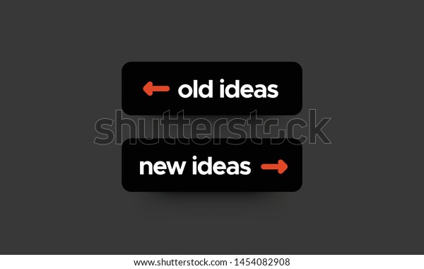 Old New Ideas Arrows Opposite Directions Stock Vector (Royalty Free ...