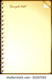 Old Note Book Paper Illustration Stock Vector (Royalty Free) 65107243 ...