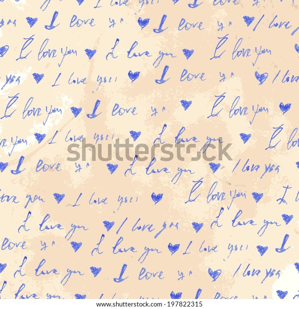 Old Page Background Seamless Handwritten Text Stock Vector (Royalty ...