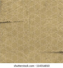 Old Paper Arabic Pattern Vector Texture 스톡 벡터(로열티 프리) 114316810 ...
