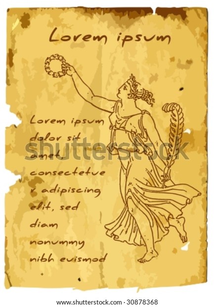 Old Paper Background Antique Mythology Style Stock Vector (Royalty Free ...