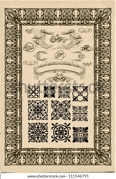 Old Paper Background Design Elements Stock Vector (Royalty Free ...