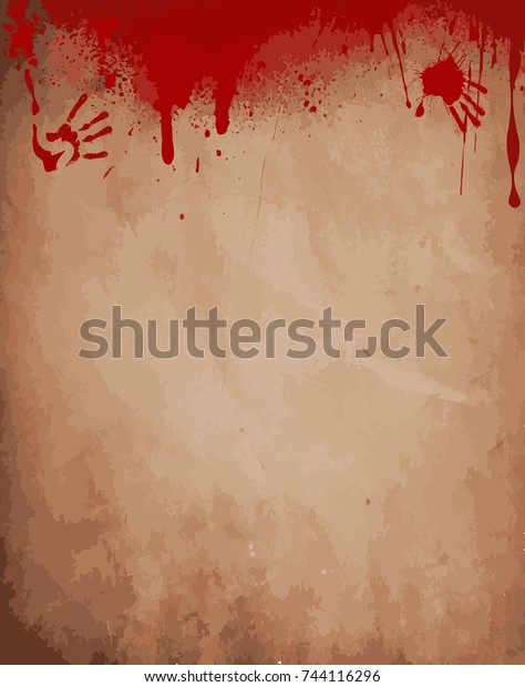 Old Paper Background Dripping Blood Bloody 스톡 벡터(로열티 프리) 744116296 ...