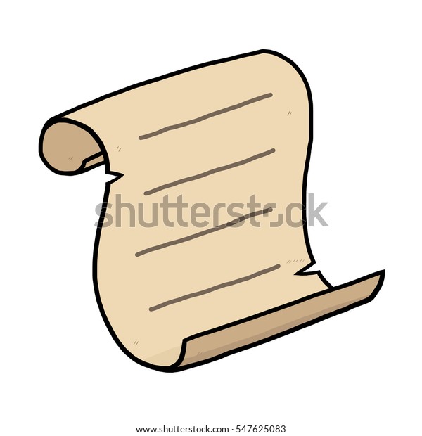 Old Paper Cartoon Vector Illustration Hand 库存矢量图（免版税）547625083