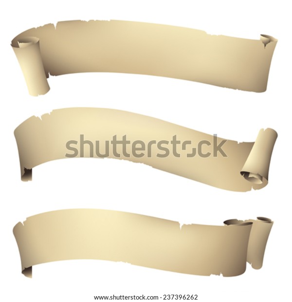 Old Paper Rolled Banner Stock Vector (Royalty Free) 237396262