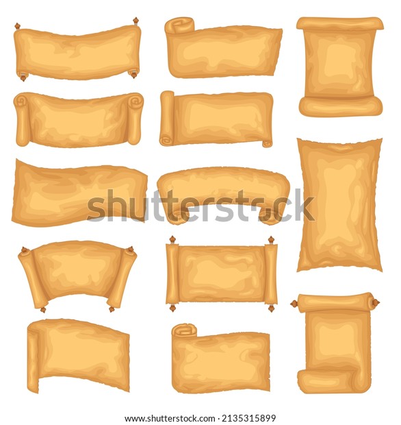 Viejo pergamino de papel y pergamino: vector de stock (libre de ...