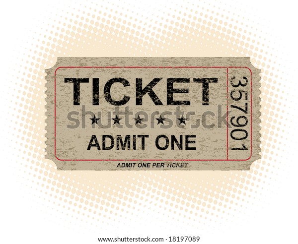 Old Paper Ticket Halftone Background Vector Stock Vector (Royalty Free ...