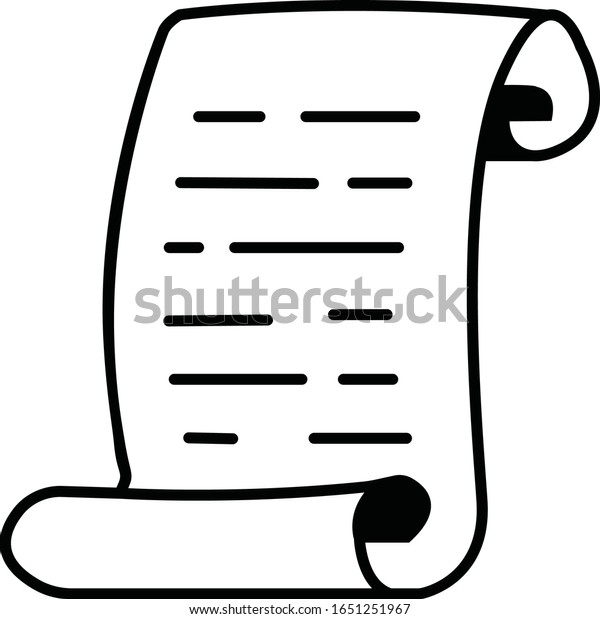 Old Papyrus Vector Icon Ancient Manuscript Stock Vector (Royalty Free ...