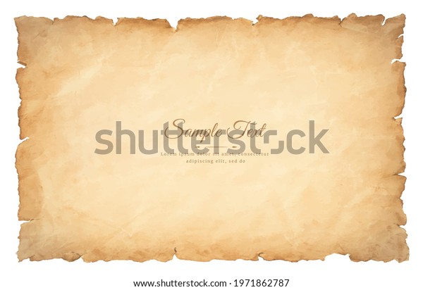 Old Parchment Paper Sheet Vintage Aged Stock Vector (royalty Free