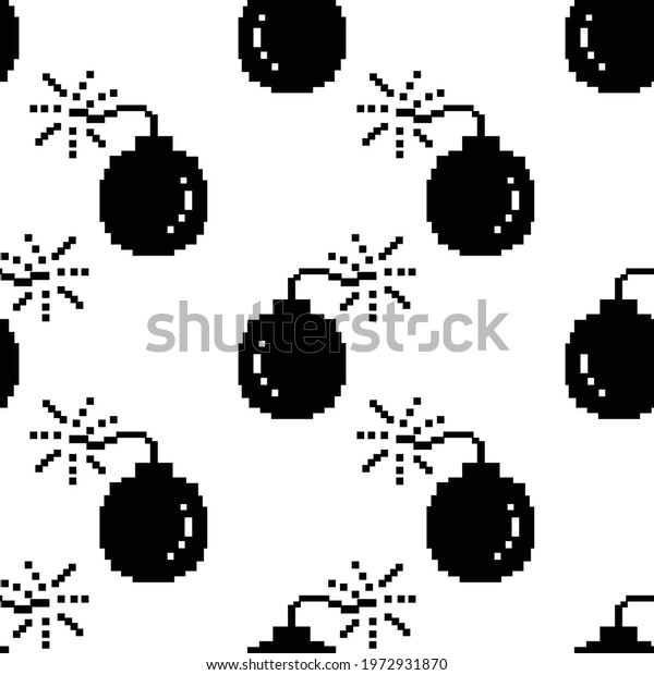 Old Pc Bomb Nostalgia Black White Stock Vector (Royalty Free ...
