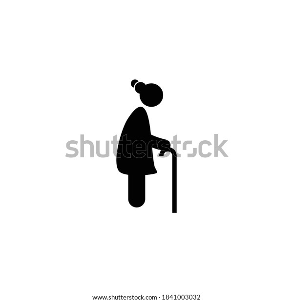 Old People Icon Vector Symbol Stock Vector (Royalty Free) 1841003032 ...