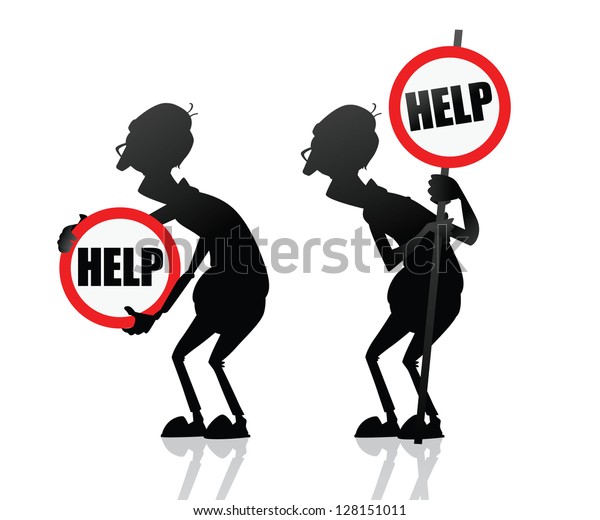 Old People Need Help Senior Man Stock Vector (Royalty Free) 128151011
