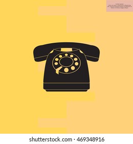 Old Phone Icon Stock Vector (Royalty Free) 494059324