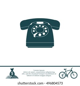 Old Phone Icon Stock Vector (Royalty Free) 496804573 | Shutterstock
