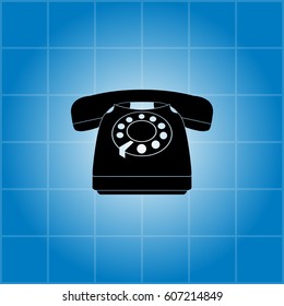 Old Phone Icon Vector Illustration: vector de stock (libre de regalías ...