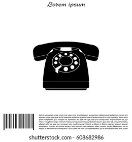 Old Phone Icon Vector Illustration Stock Vector (Royalty Free ...