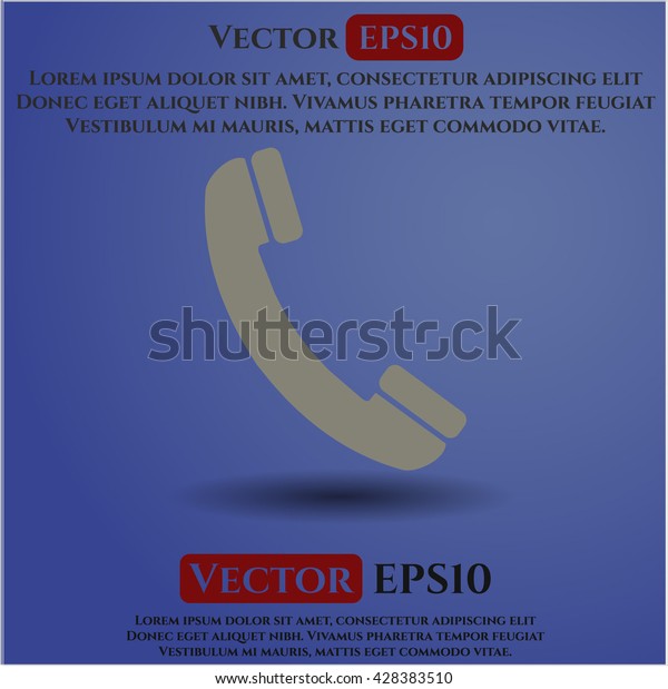 Old Phone Icon Vector Symbol Flat Stock Vector (Royalty Free) 428383510 ...