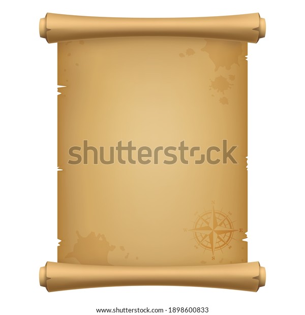 Old Pirate Antique Scroll Treasure Map Stock Vector (Royalty Free ...